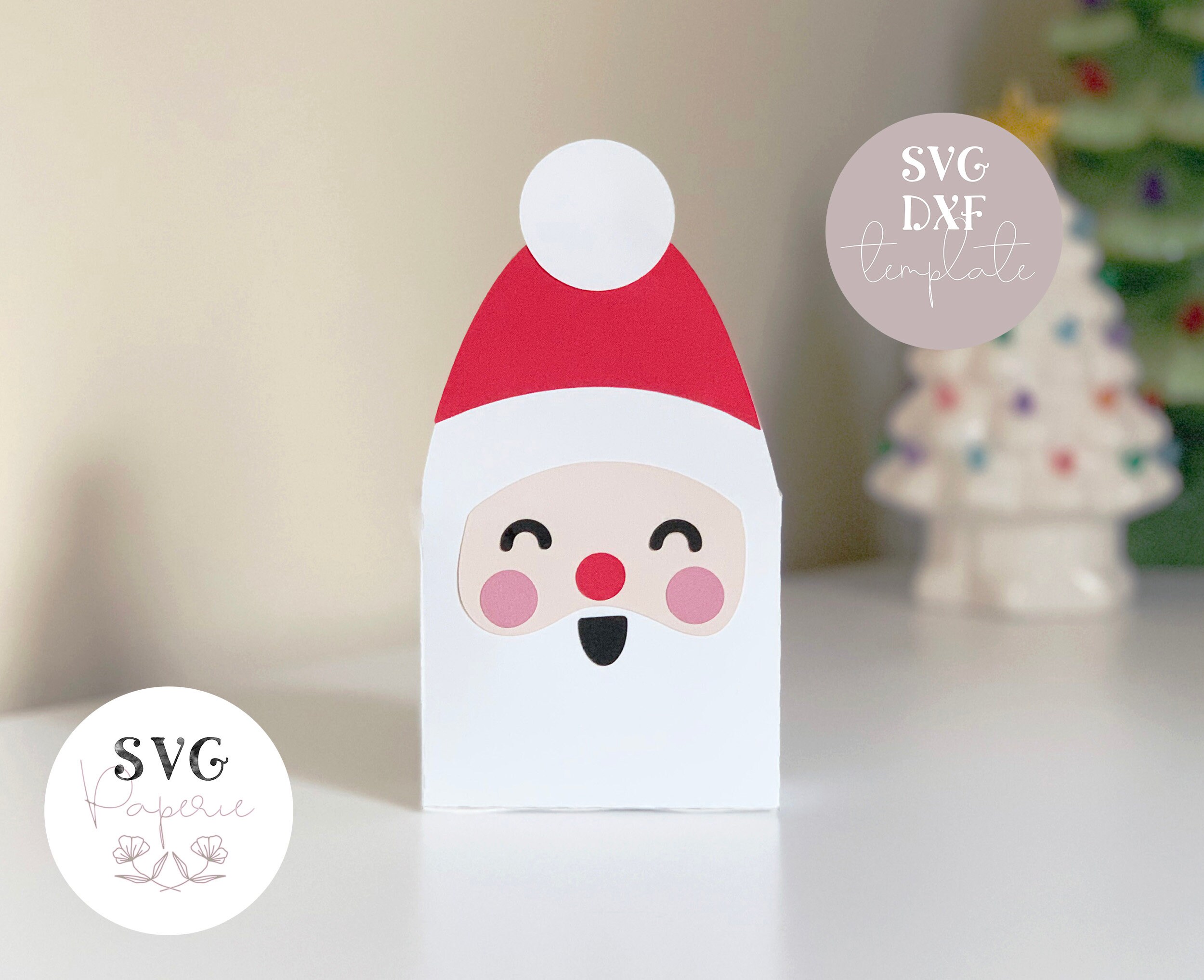 SVG - 3D Santa Claus Box Svg - INSTANT Download, Box Svg, Christmas Box ...