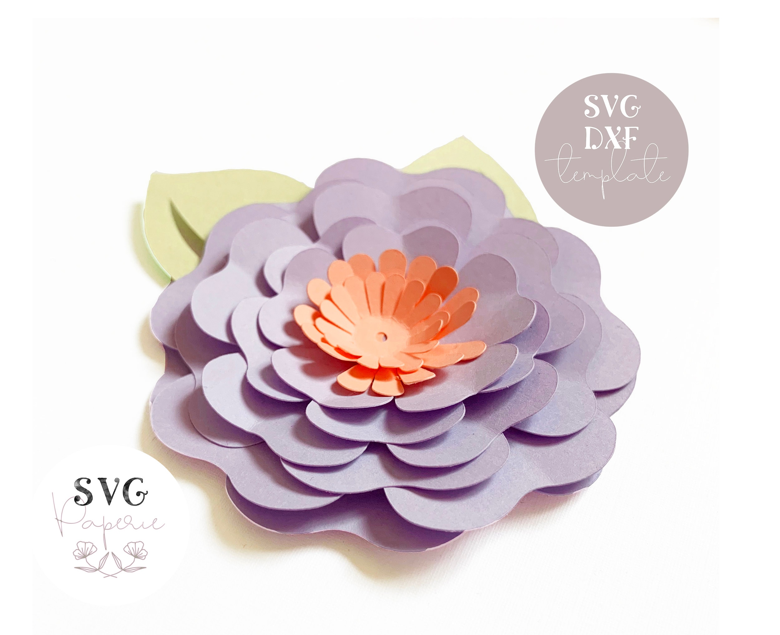 SVG - 3D Spring Flower Template Bundle of 5, INSTANT Download, Zinnia ...