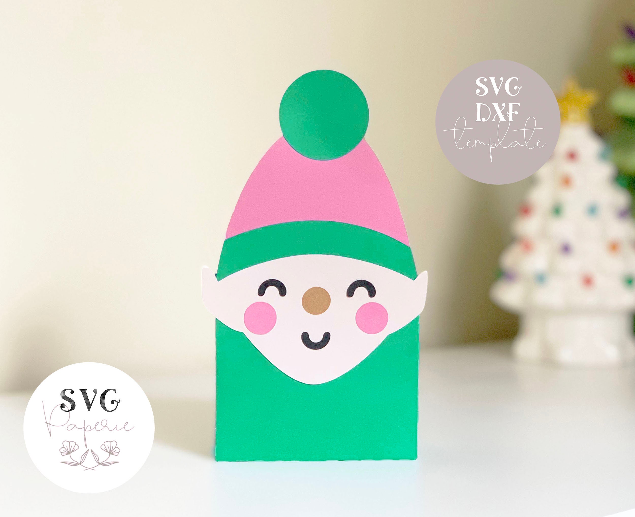 SVG 3D Christmas Box Svg Bundle Santa Box, Reindeer Box and Elf Box Svg ...