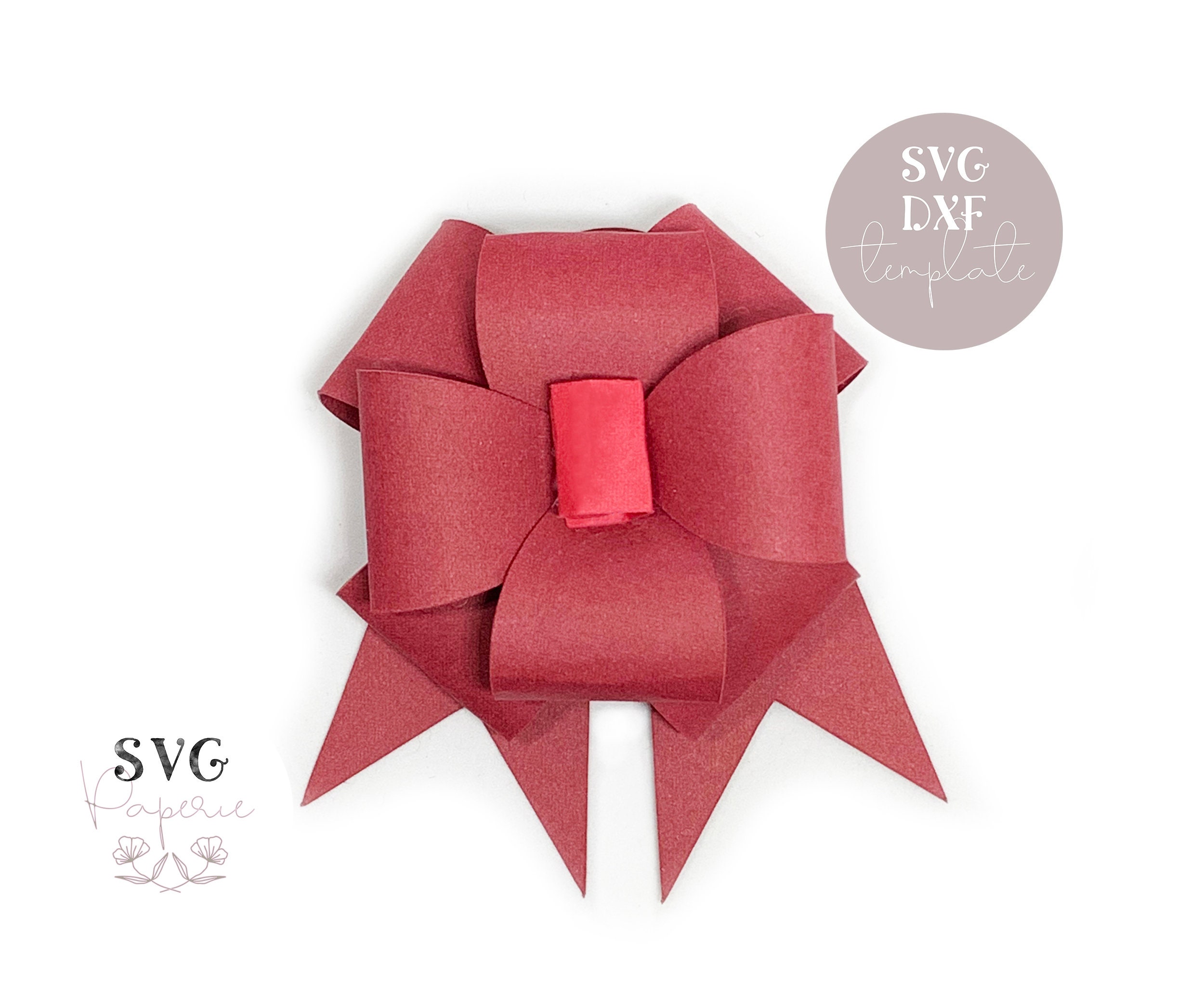 SVG - 3D Christmas Gift Bow Template, 3d Bow Svg, INSTANT Download, Dxf ...