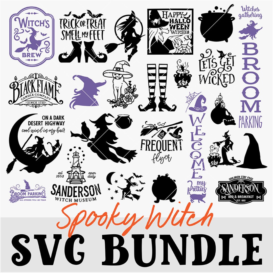 SVG Bundle - Spooky Witch SVG Bundle - Halloween Svg Graphics, Witch ...