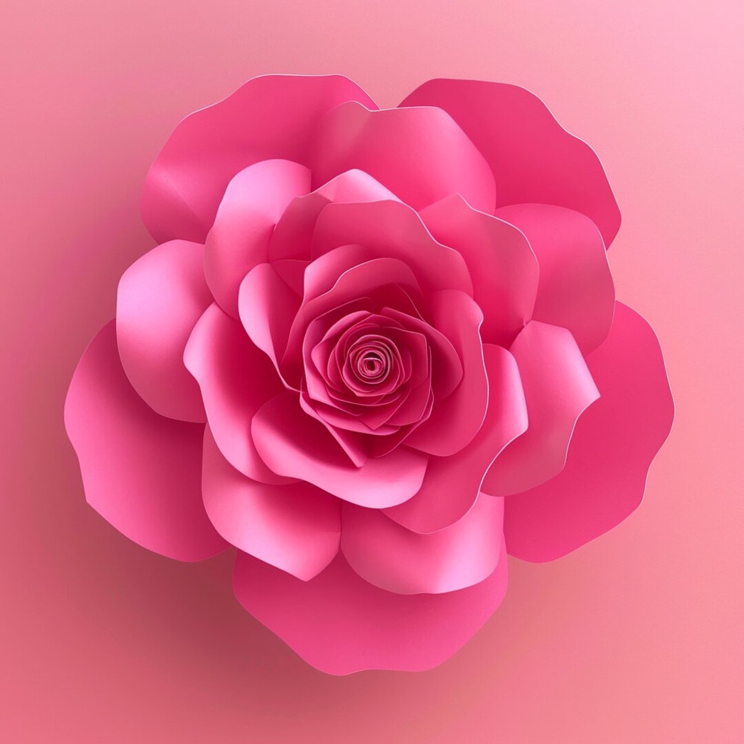 SVG - 3D Flower Template, Large Rose Svg, INSTANT Download, Paper ...