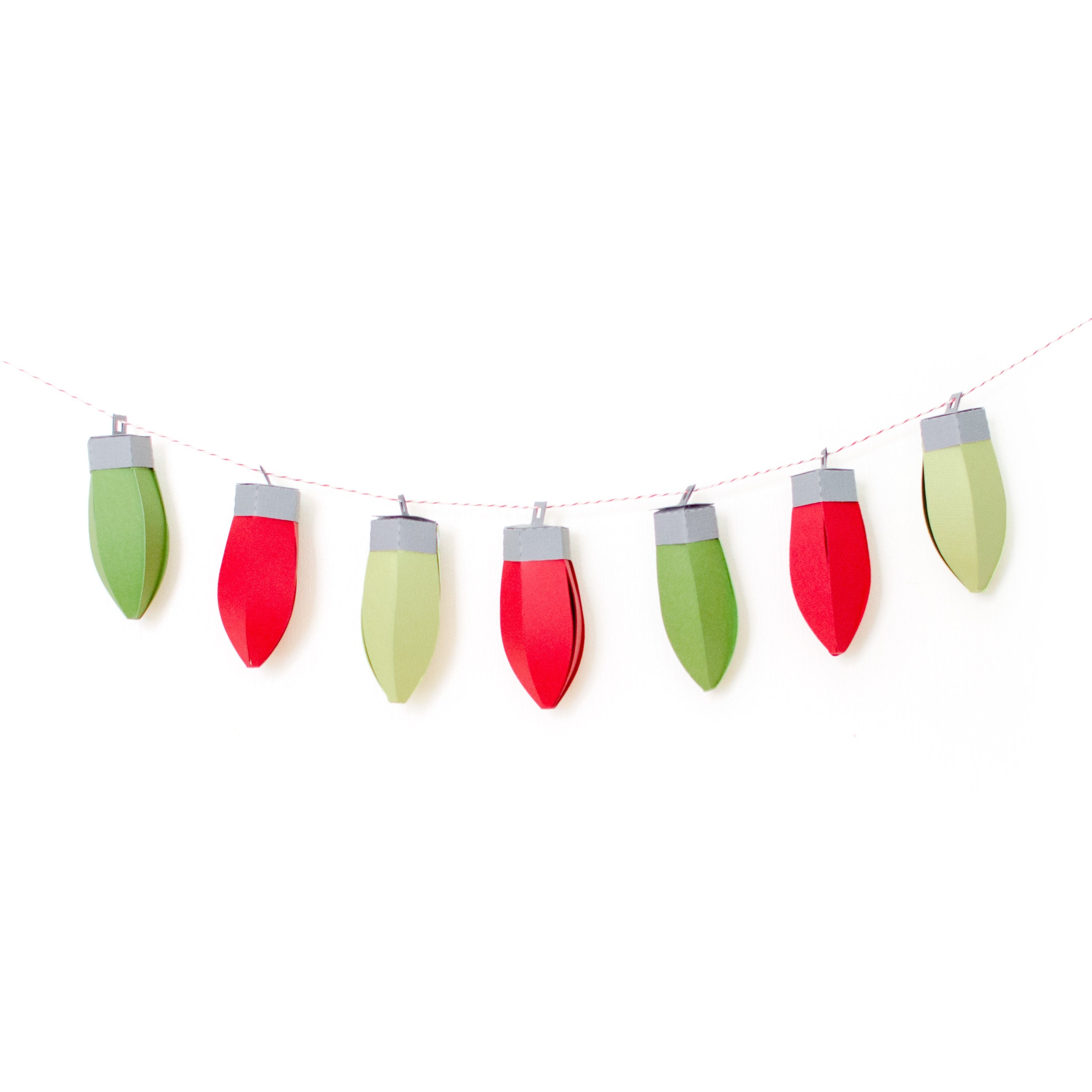 SVG - 3D Christmas Lights Garland - INSTANT Download, Christmas Box ...