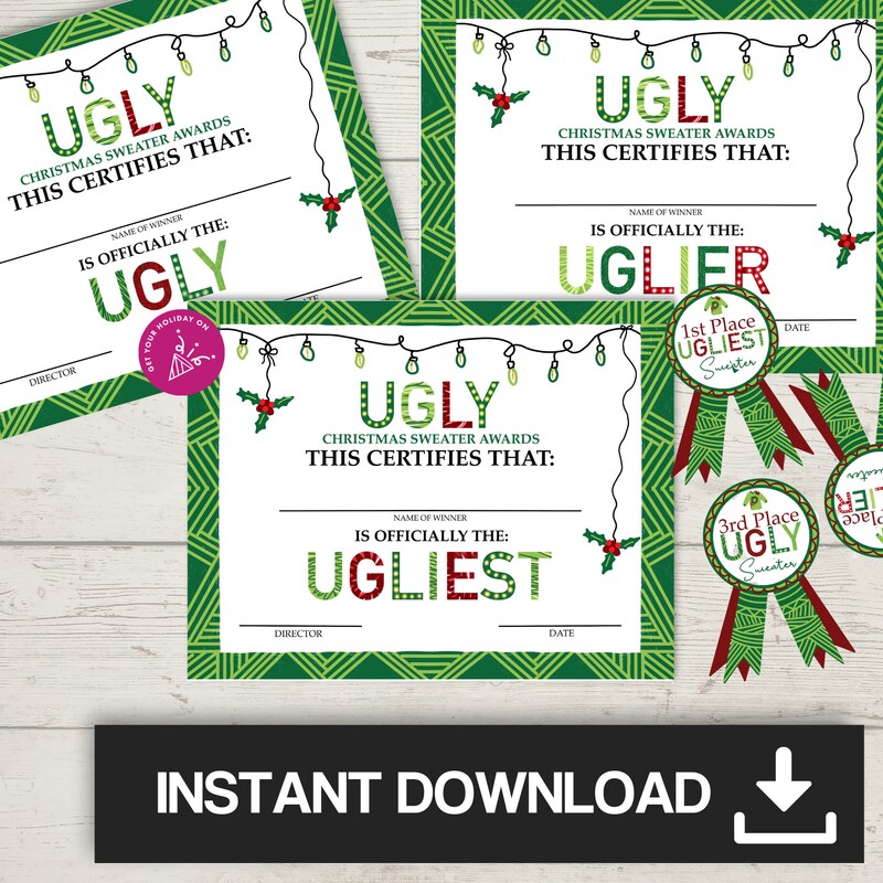 Ugly Sweater Awards - Etsy