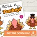 Roll a Turkey, Roll a Turkey Dice Game, Roll a Turkey Printable ...