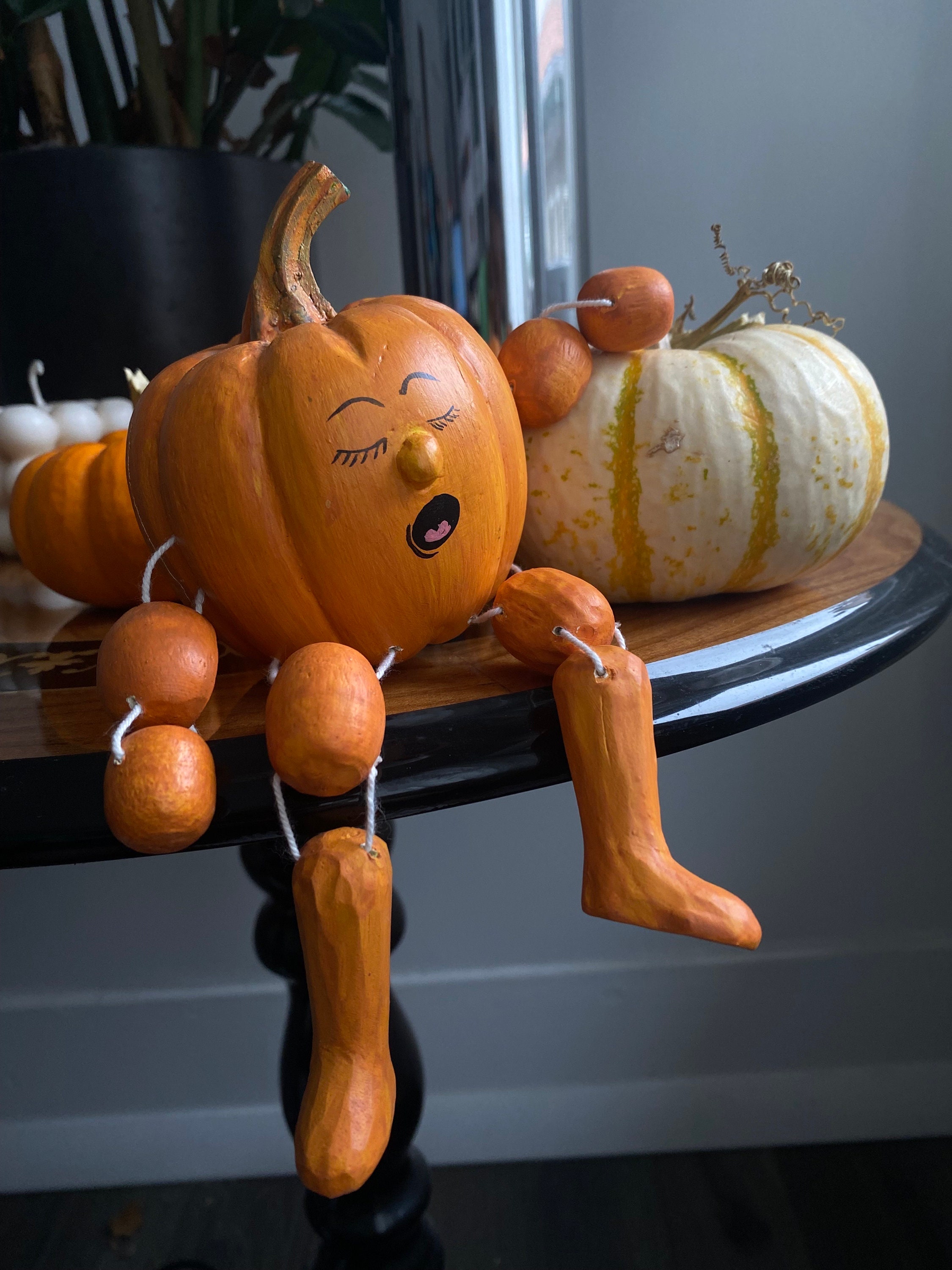 Sleepy Pumpkin Shelf Sitter – Fall Holiday Decor (4x4") - Etsy
