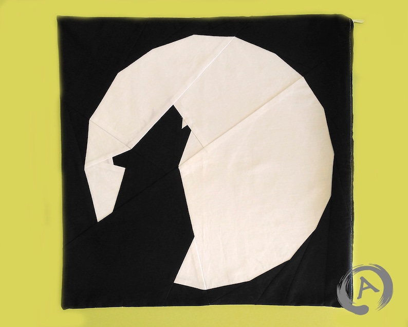 Wolf Under the Moon Quilting Pattern. Foundation Paper Piecing Pattern ...