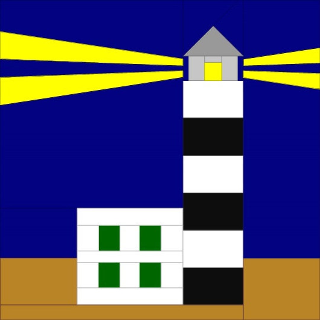 Faro - Foundation Paper Piecing Pattern. Lighthouse Block. Begginer ...