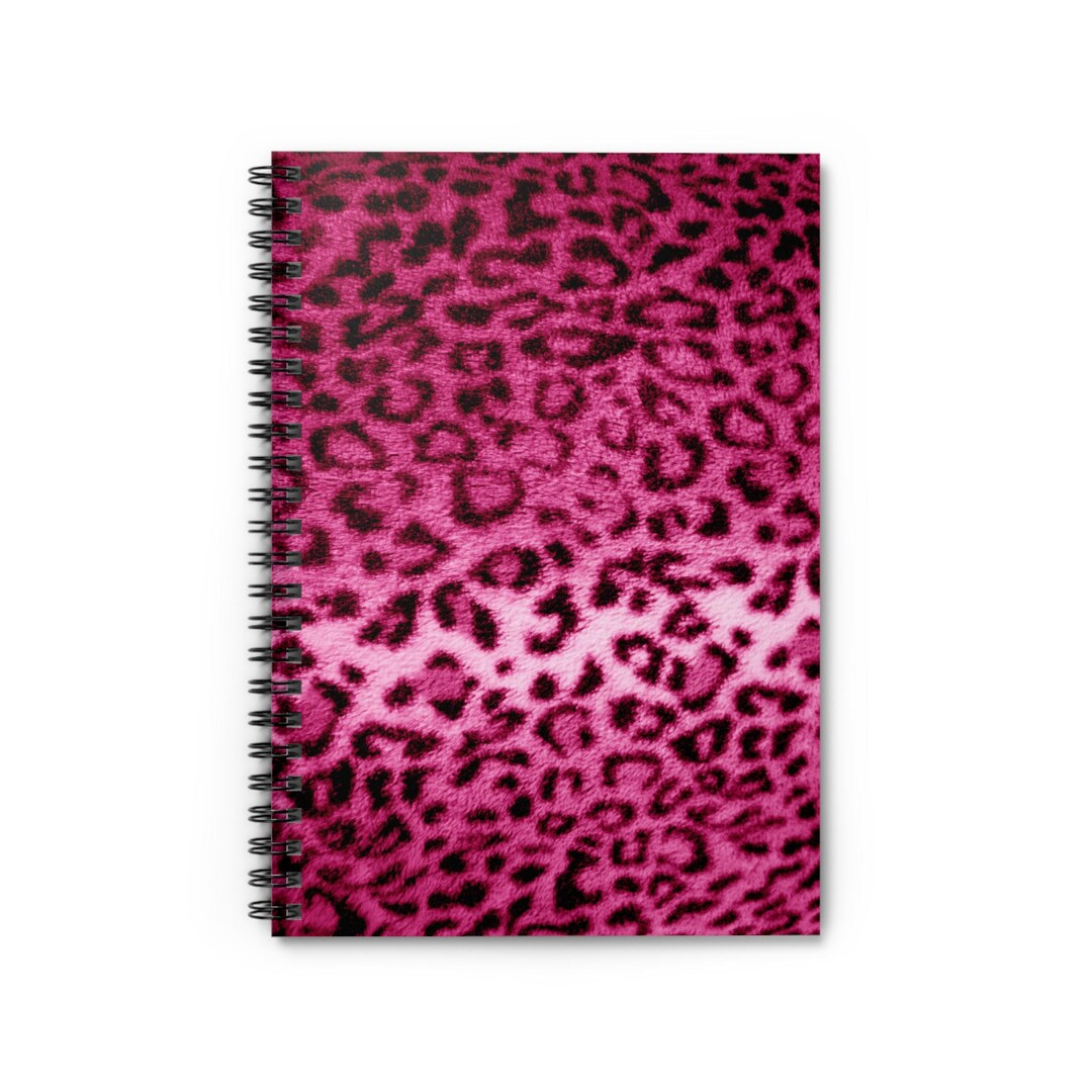 Pink Leopard Print Spiral Notebook - Ruled Line - Etsy