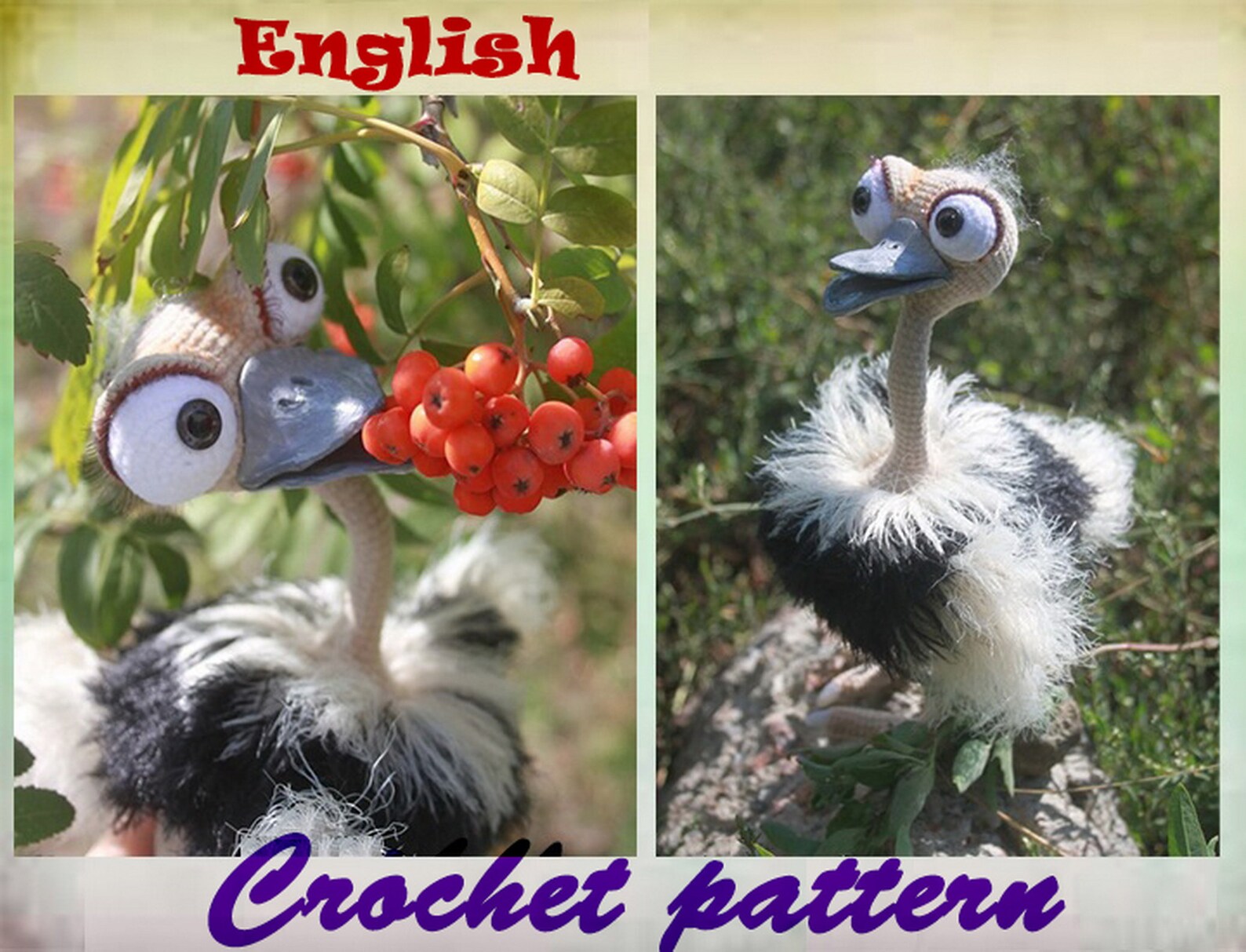 Ostrich Pattern Amigurumi Häkel Crochet Ostrich Tutorial Funny - Etsy