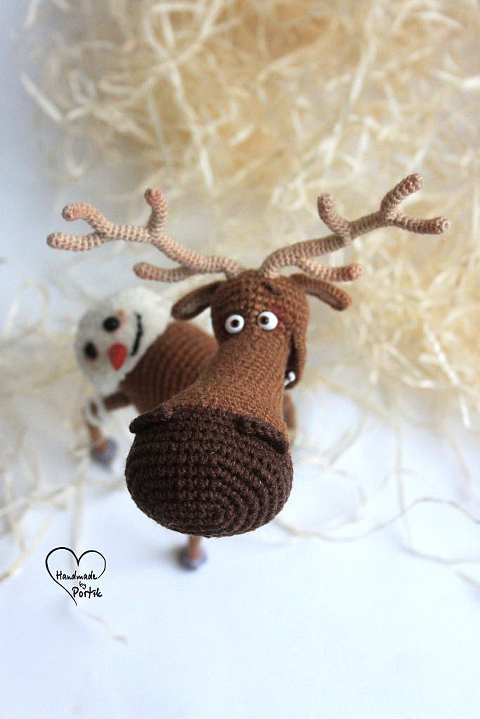 Christmas Baby Deer New Year's Gift Crochet Deer Cute Reindeer Deer Toy ...
