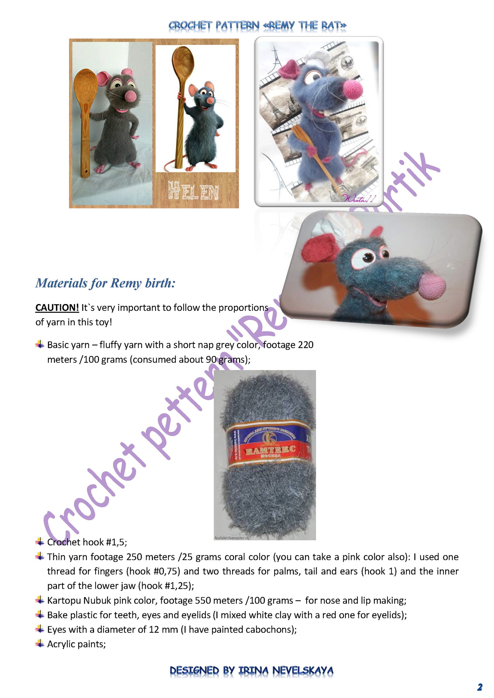 Cute Rat Amigurumi Häkel Crochet Mouse Pattern Tutorial Rat | Etsy