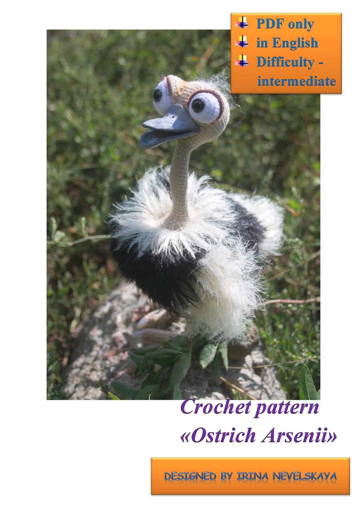 Ostrich Pattern Amigurumi Häkel Crochet Ostrich Tutorial Funny - Etsy