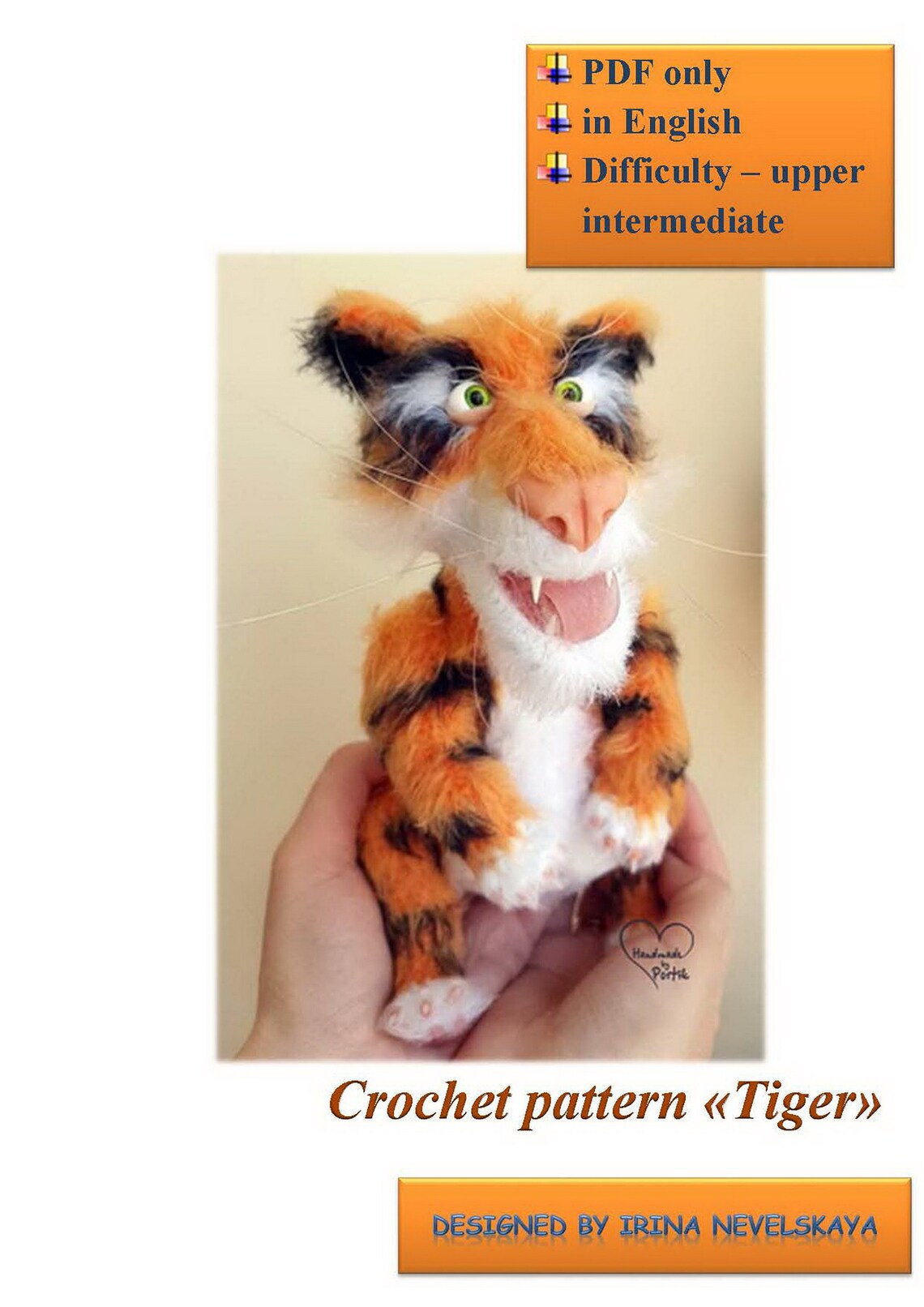 Tiger Crochet Pattern Funny Tiger Pattern Amigurumi Toy - Etsy