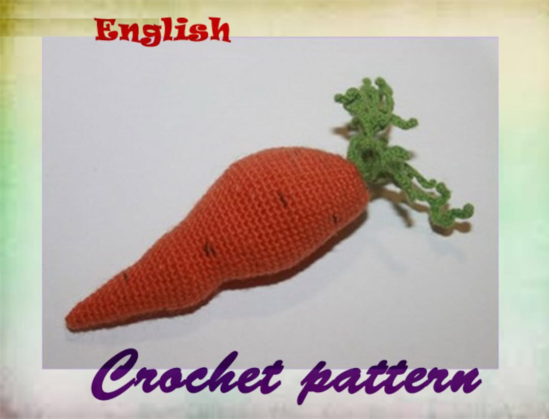 Carrot Crochet Pattern, Carrot for Sven, Carrot for Bunny, Crochet ...
