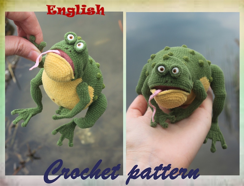 Funny Toad Crochet Pattern Frog Pattern Amigurumi Tutorial Crochet Toad ...