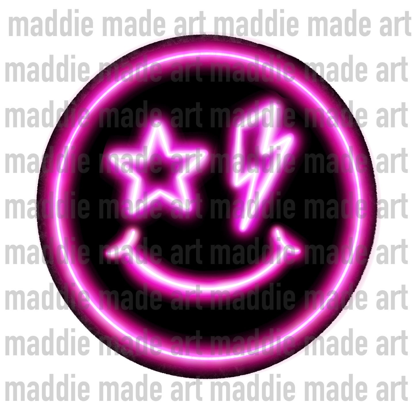 Neon Smiley Splatter Background Plain Background PNG Design - Etsy