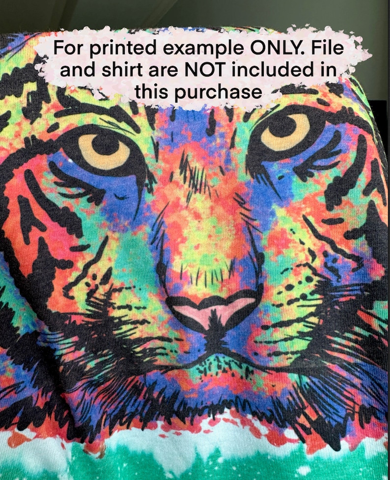 Colorful Orange Blue Tiger Face Head PNG File - Etsy