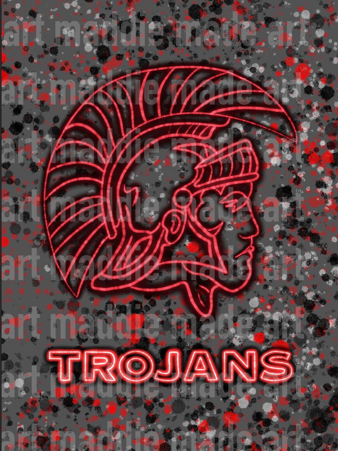Neon Trojan Freshie Sublimation PNG Design - Etsy