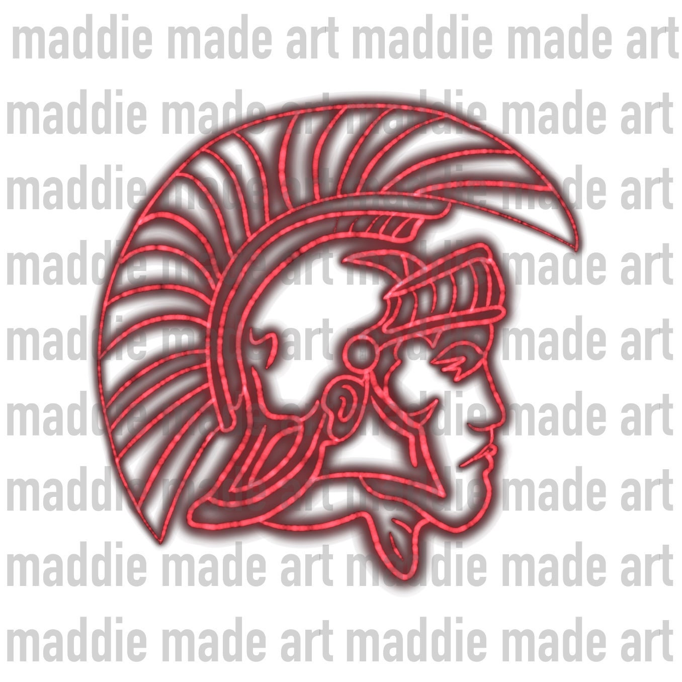 Neon Trojan Head Magee Sublimation PNG Designs - Etsy