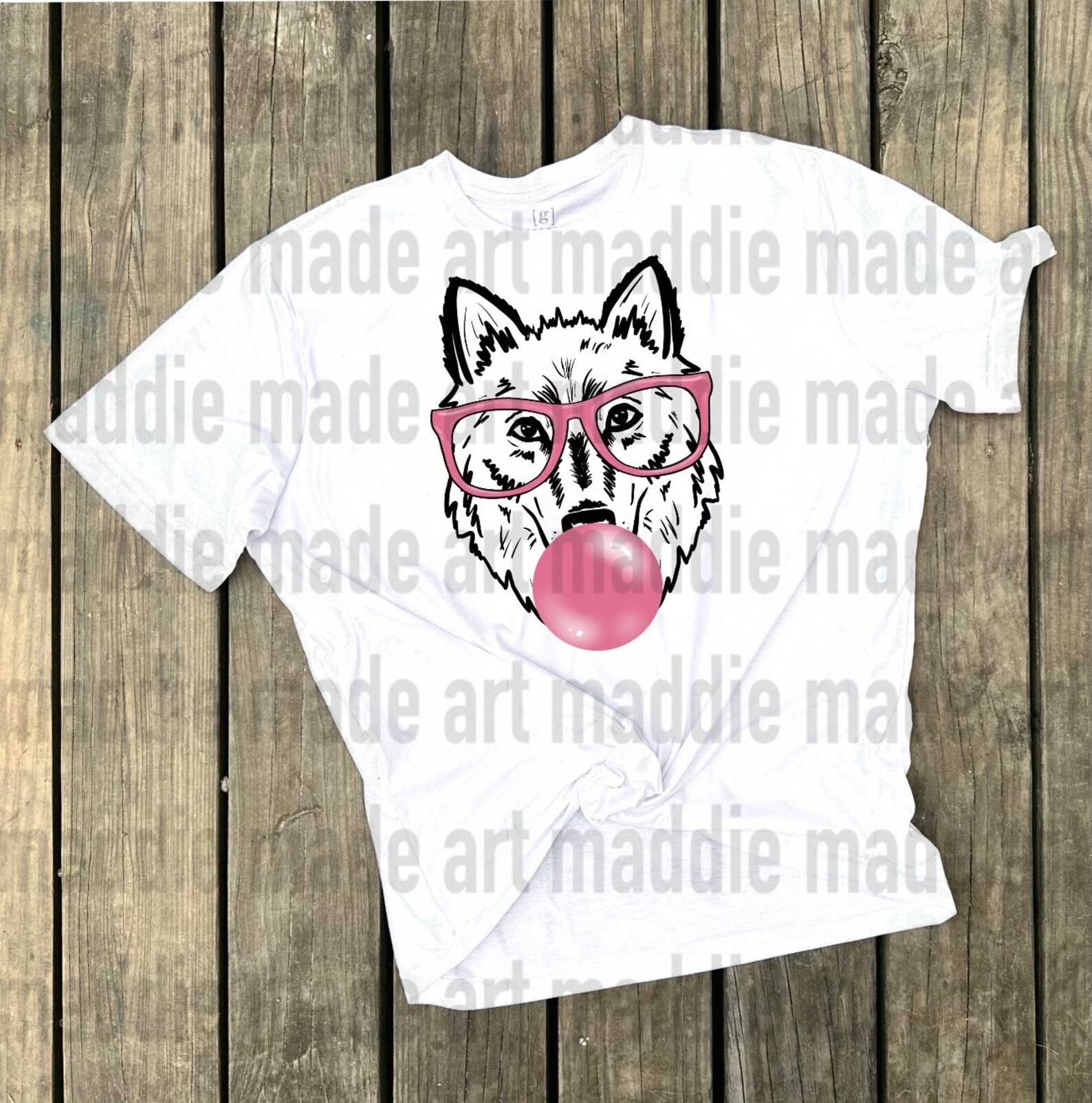 Wolf Blowing Bubbles Pink Glasses Mascot Wolves - Etsy