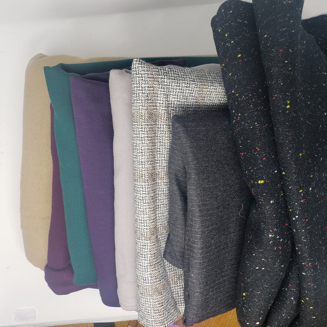 Wool Assortment Yardage, 16 Yards Asst Wool Fabric, Fashion Vintage ...