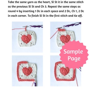 Heart Granny Square Crochet Pattern, Beginner Friendly (PDF Pattern) - Etsy