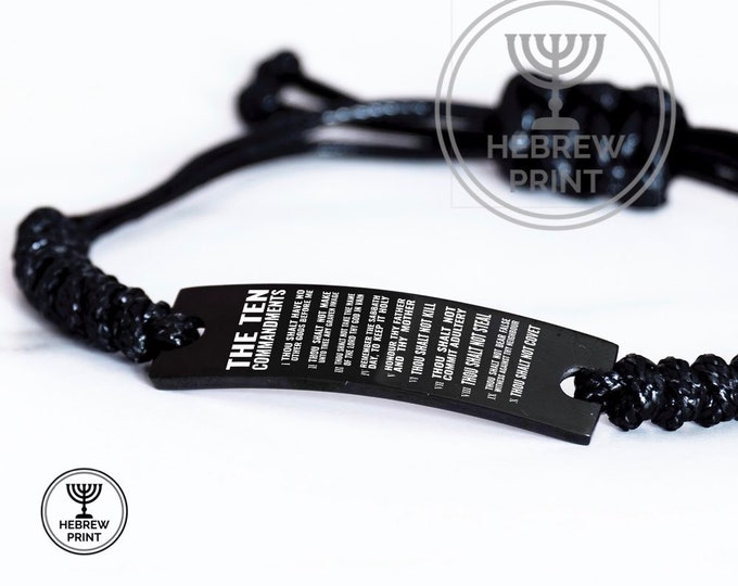 Ten Commandments Bracelet, Bible Verse Bracelet, Hebrew Israelite ...