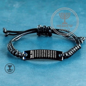 The 10 Commandments Bracelet, Bible Verse Bracelet, Hebrew Israelite ...