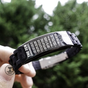 Ten Commandments Bracelet, Bible Verse Bracelet, Hebrew Israelite ...