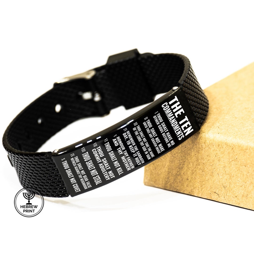 The 10 Commandments Bracelet, Ten Commandments Bracelet, Bible Verse ...