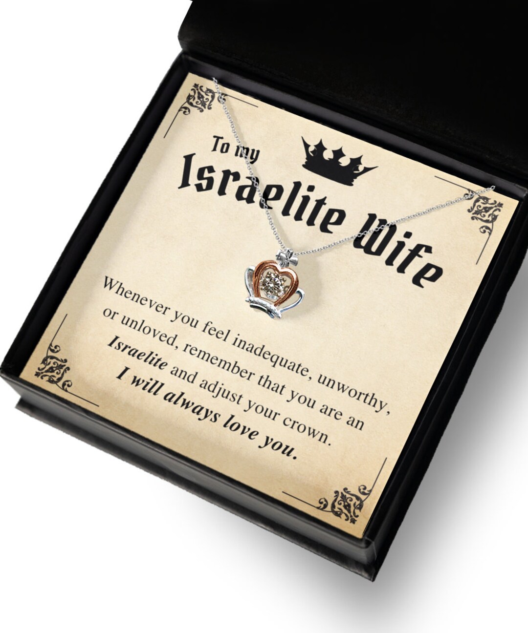 To My Hebrew Israelite Wife Luxe Crown Necklace Hebrew Israelite ...