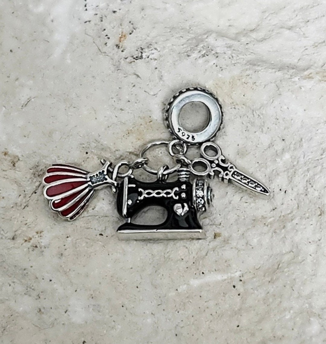 Seamstress Charm, Sewing Machine Charm, Charm for Charm Bracelet ...