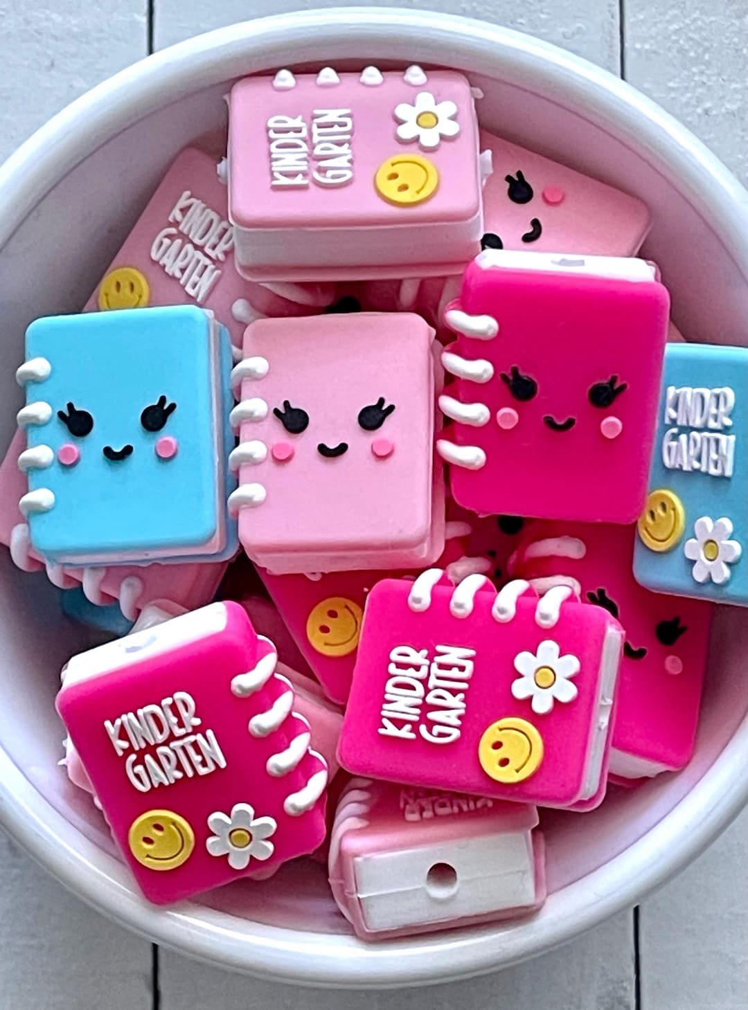 Teacher Kindergarten Notebook 3D Focal Bead, for Necklace Pen DIY ...