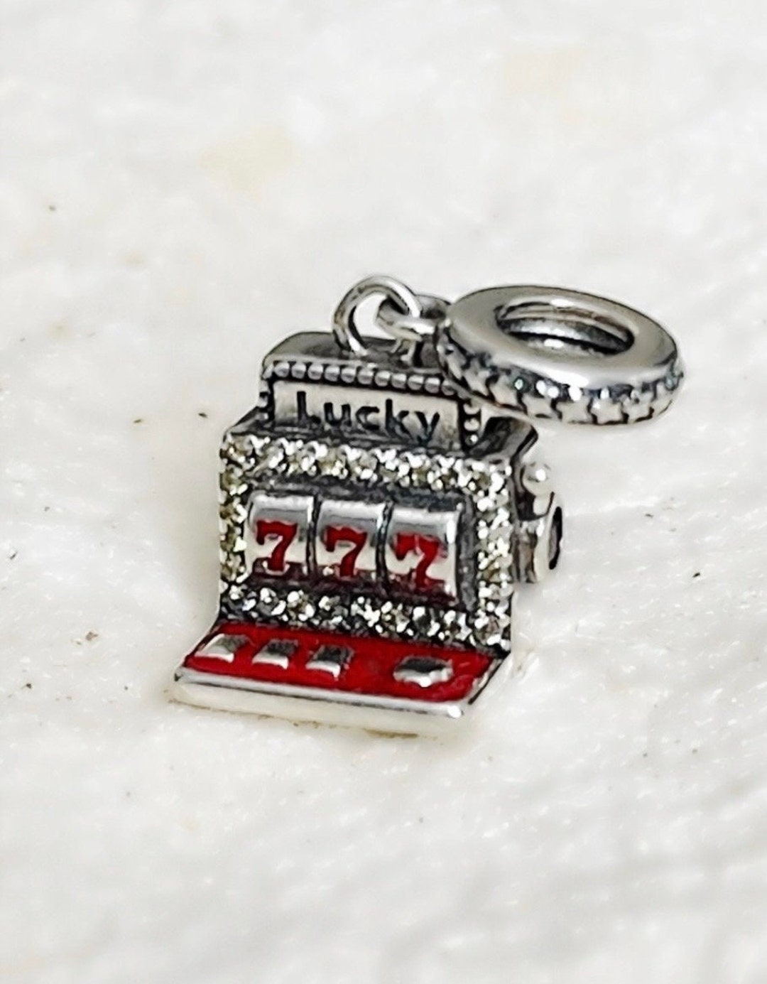 Slot Machine Charm, Charm for Charm Bracelet, Lucky 777 Dangle Dangler ...