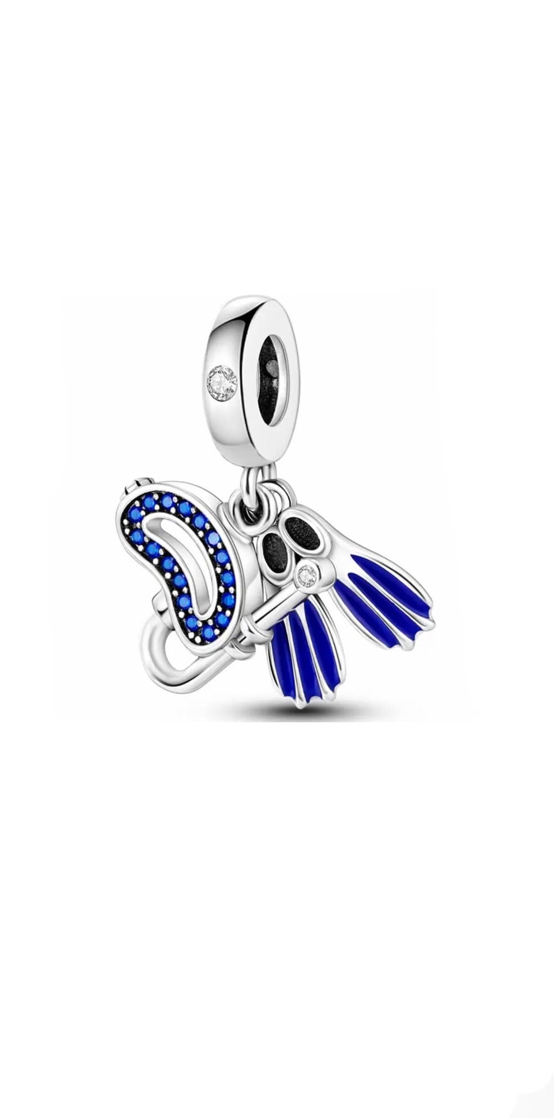 Snorkeling Charm Scuba Diving Dangle Charm Sterling Silver - Etsy