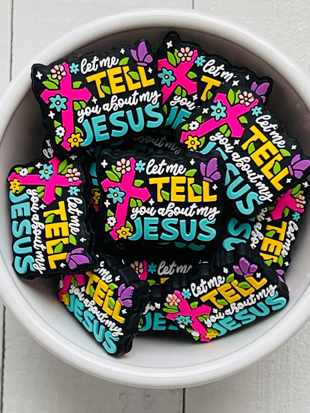 Let Me Tell You About My Jesus Silicone Focal Bead, for Pen Keychain ...