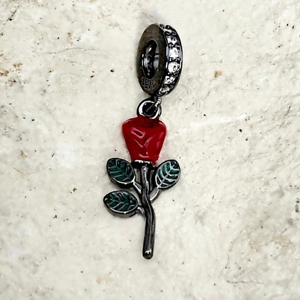 Red Rose Charm - Etsy