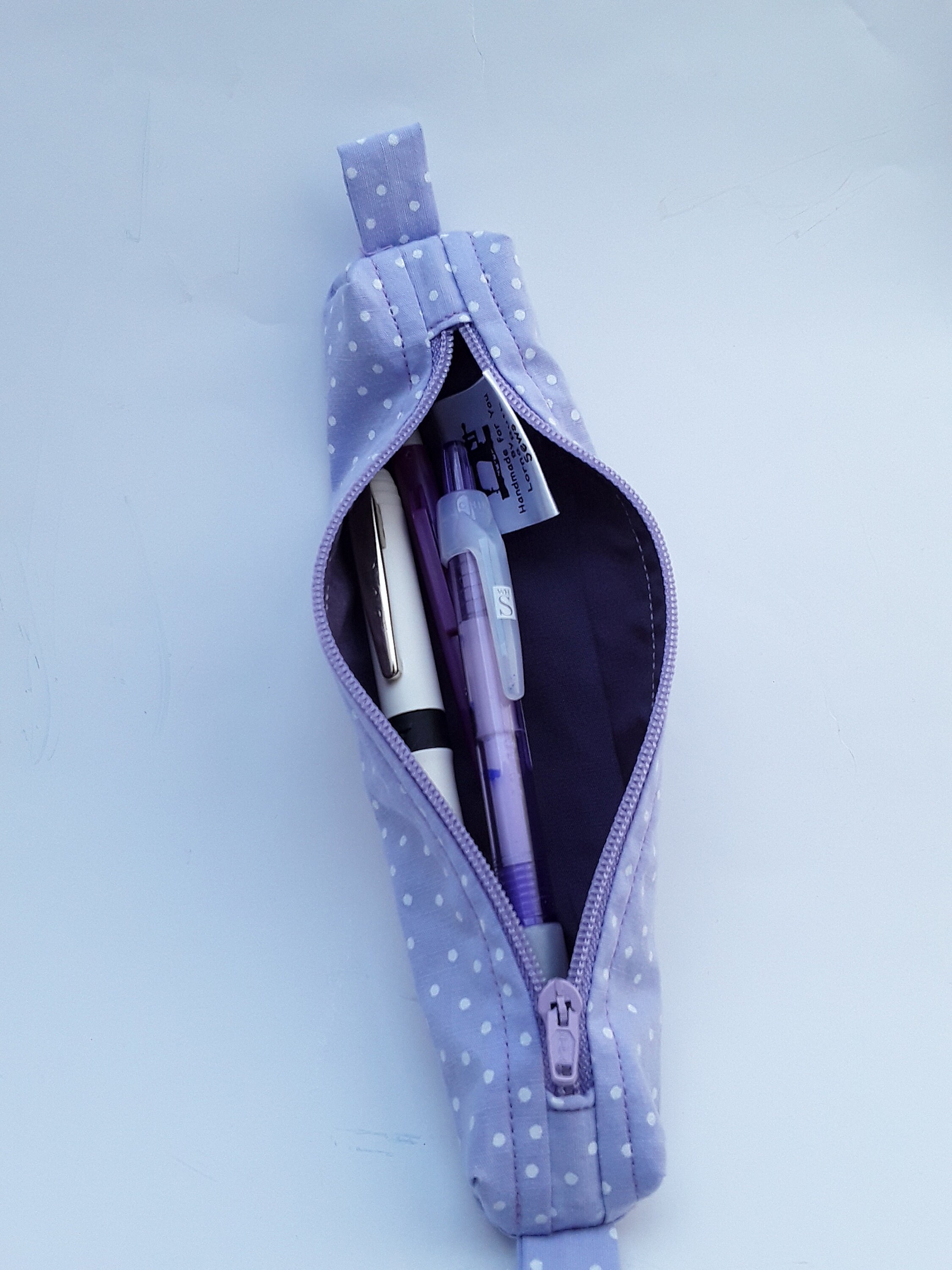 Small Handmade Purple Pencil Case-mini Zip Pouch-handbag - Etsy UK