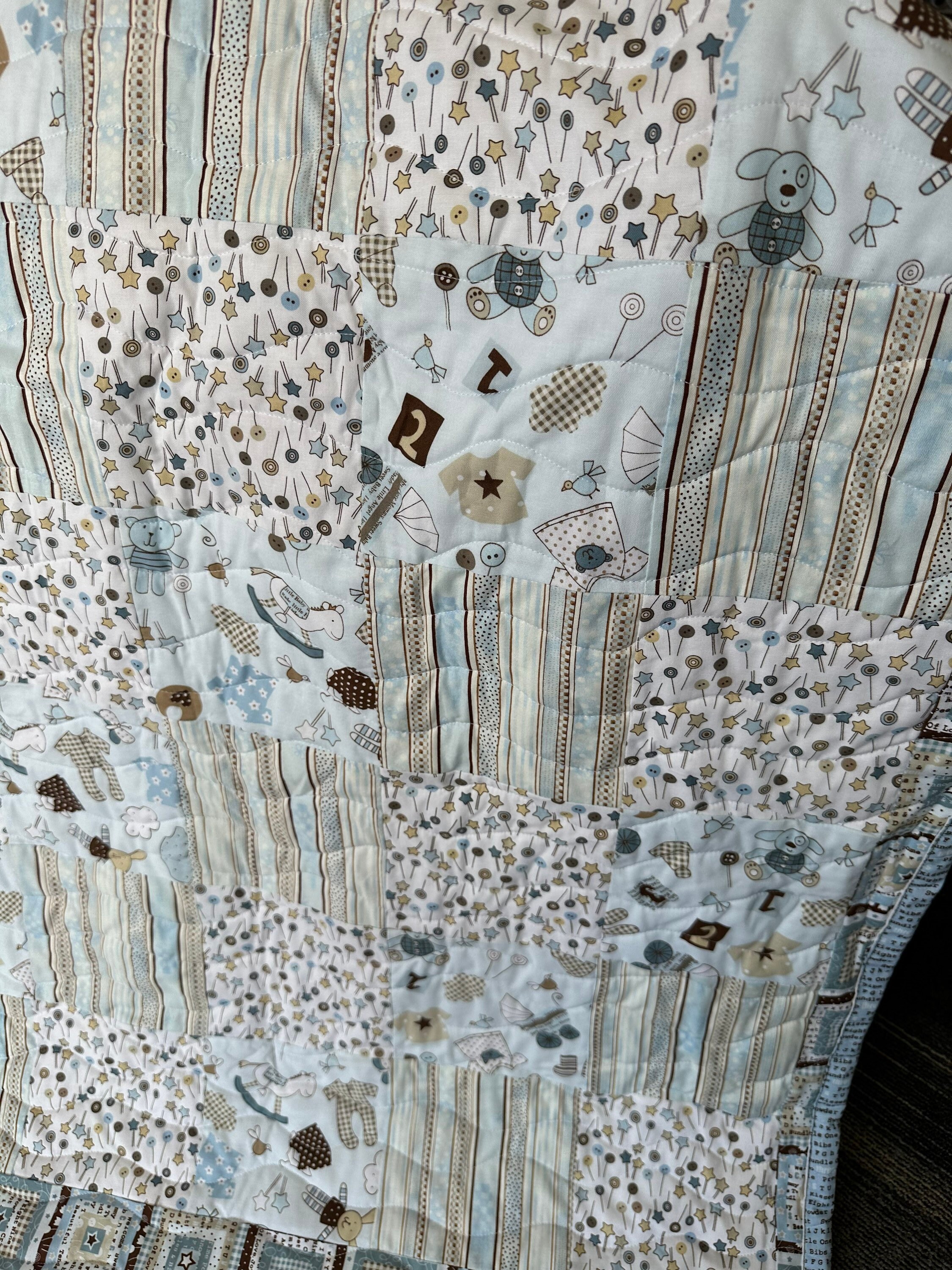 Baby Blue Boy Patchwork Quilt - Etsy