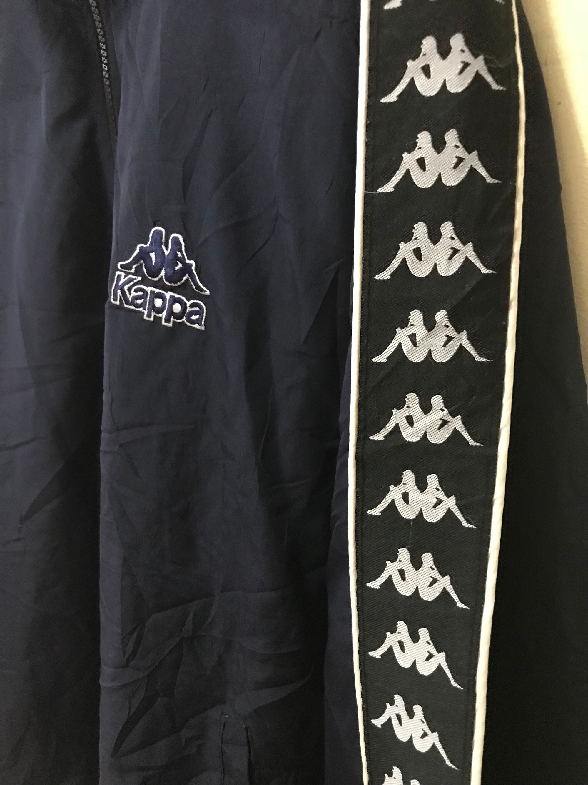 Kappa Spellout bordado gran logotipo lado tapped chaqueta de - Etsy España