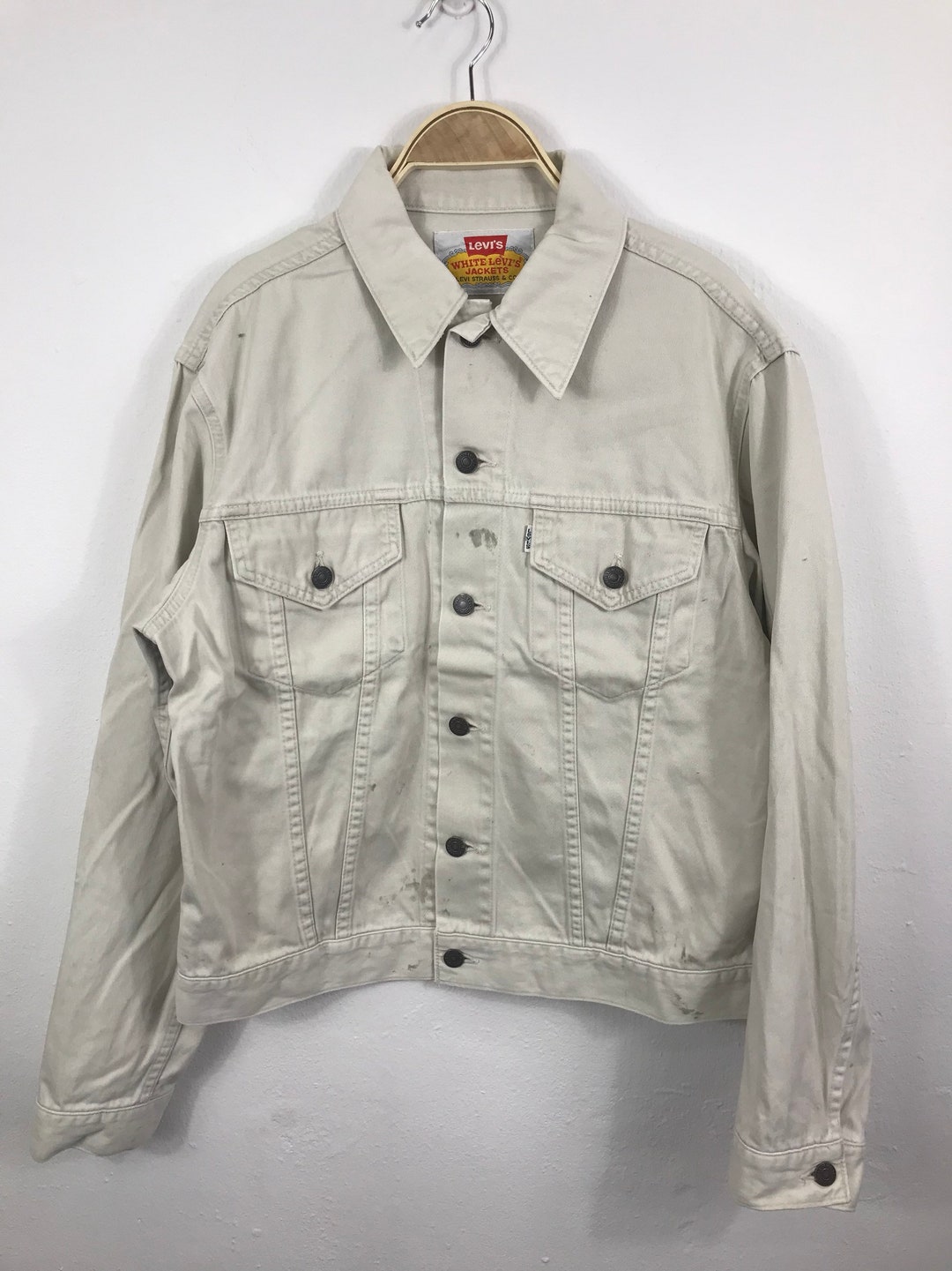 Levis Trucker Jacket White Levis Jacket - Etsy