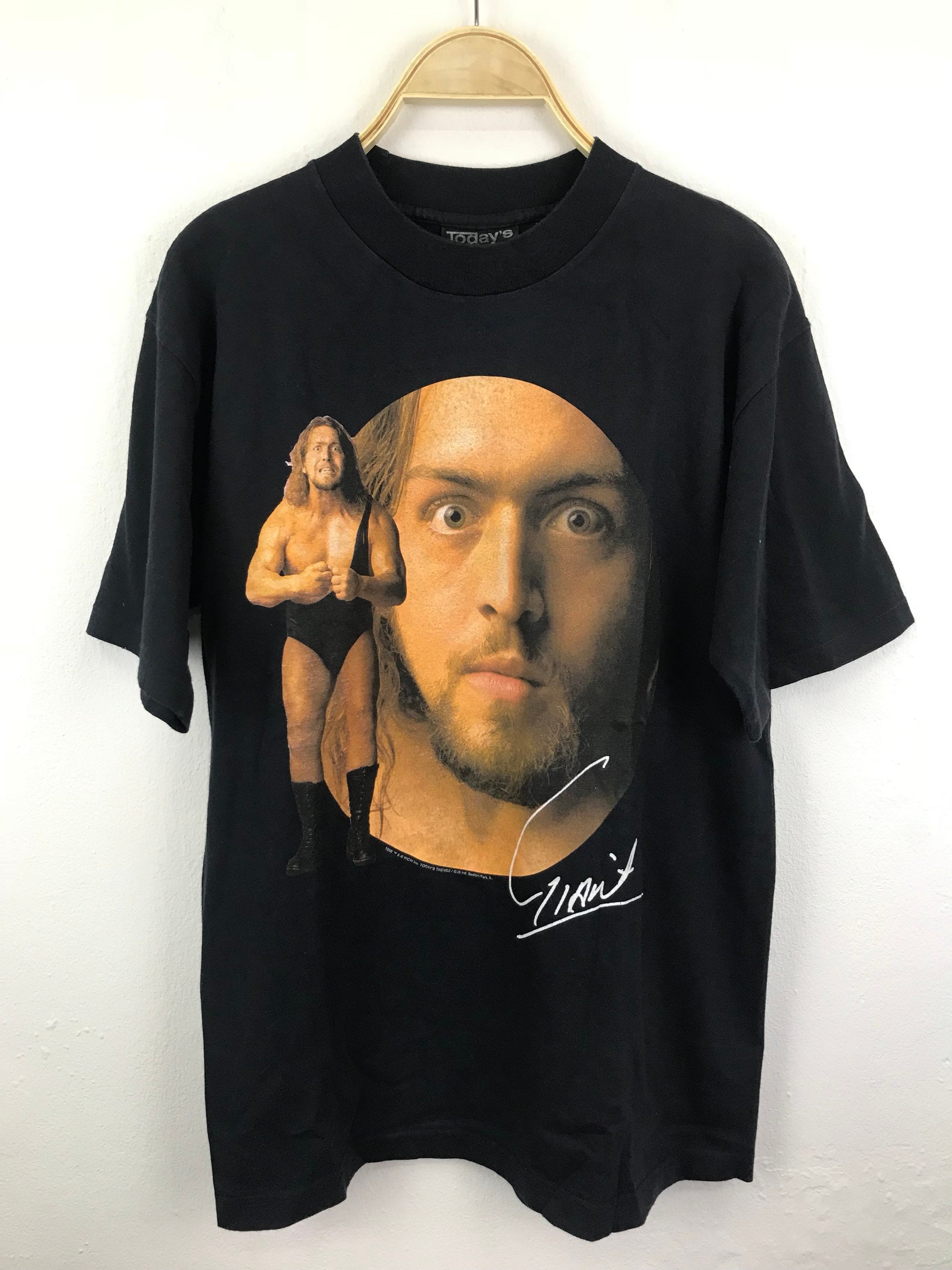 Giant Wcw World Championship Wrestling Front and Back Big Logo Shirt ...