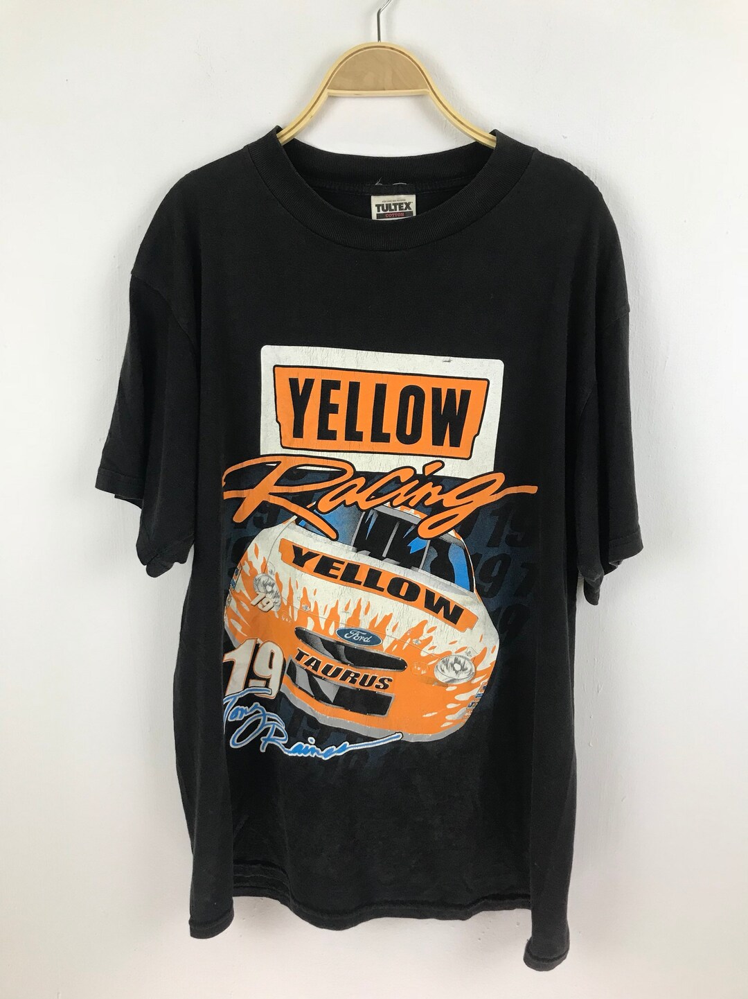 Yellow Racing 19 Car Big Logo Shirt Large Size - Etsy