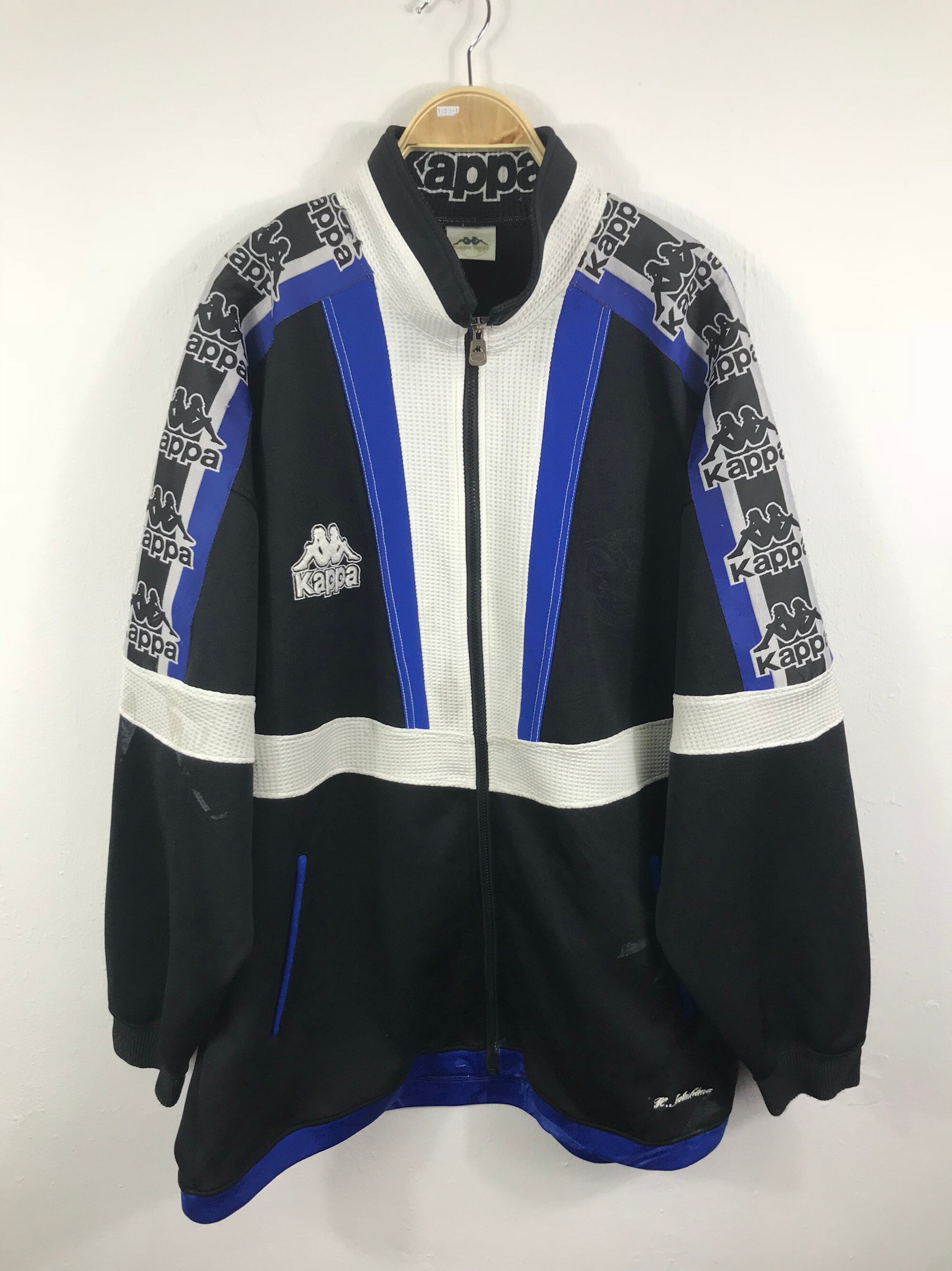 Kappa lado grabado gran logotipo Jaket - Etsy España