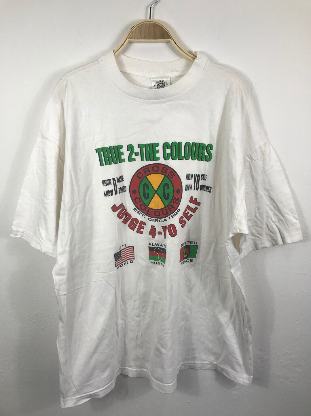 Cross Colours Tru to the Colours Shirts Made in Usa One Size Fits All ...