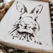White Rabbit Block Sign Bunny Sign Rabbit Face Sign Easter Farmhouse ...