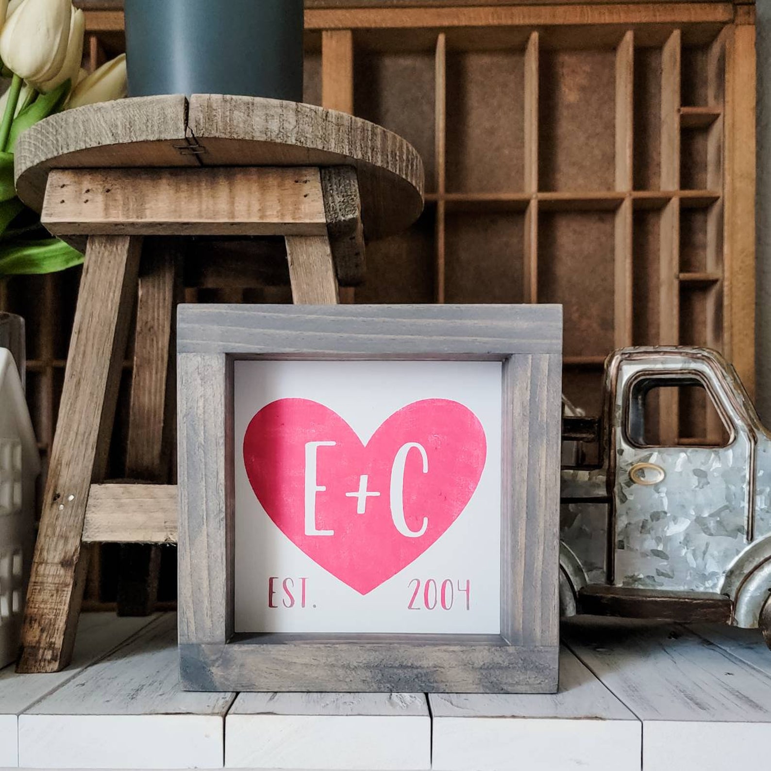 Sweethearts Sign Personalized Gift Framed Heart Sign | Etsy