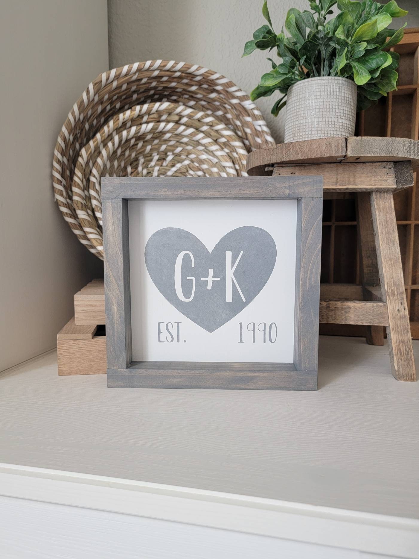 Sweethearts Sign Personalized Gift Framed Heart Sign | Etsy