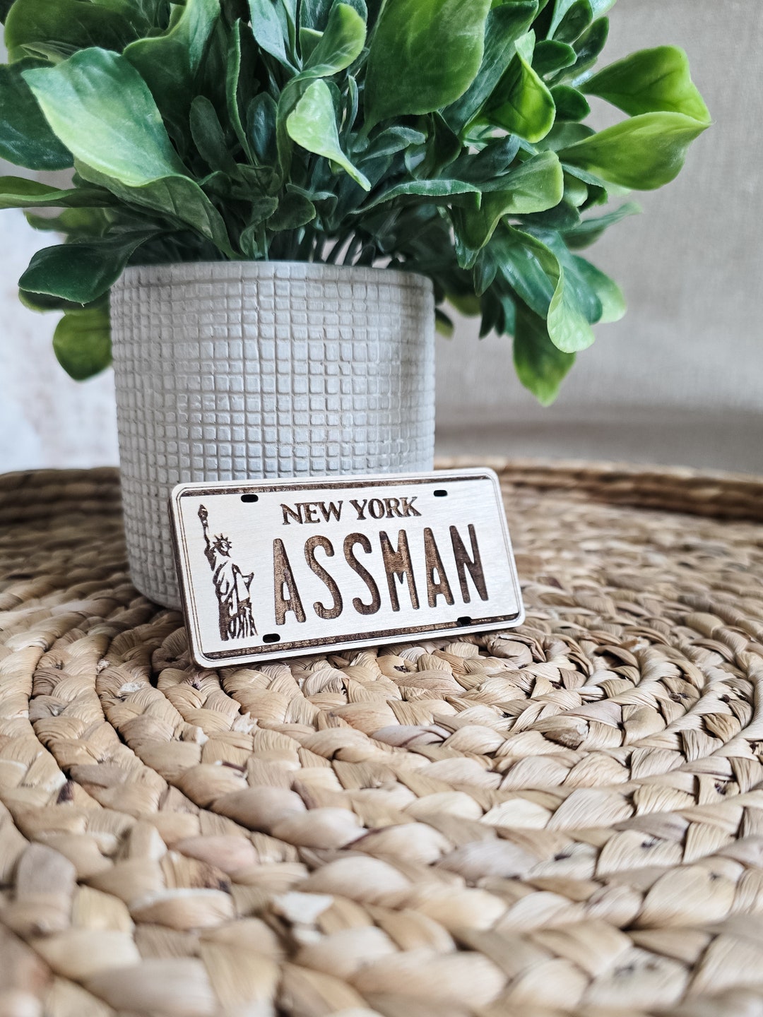 ASSMAN Personal New York License Plate Fridge Magnet | Funny Gifts for ...